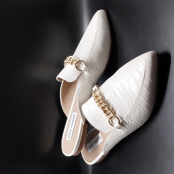 Steve Madden | Shoes | Steve Madden Forever Chain Crocembossed Mules ...